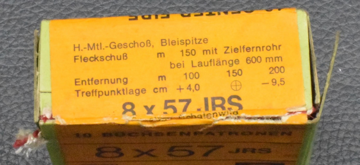 30 Patronen, RWS, H-Mantel, Kaliber 8x57 JRS, 12,1g/187gr. zum ...