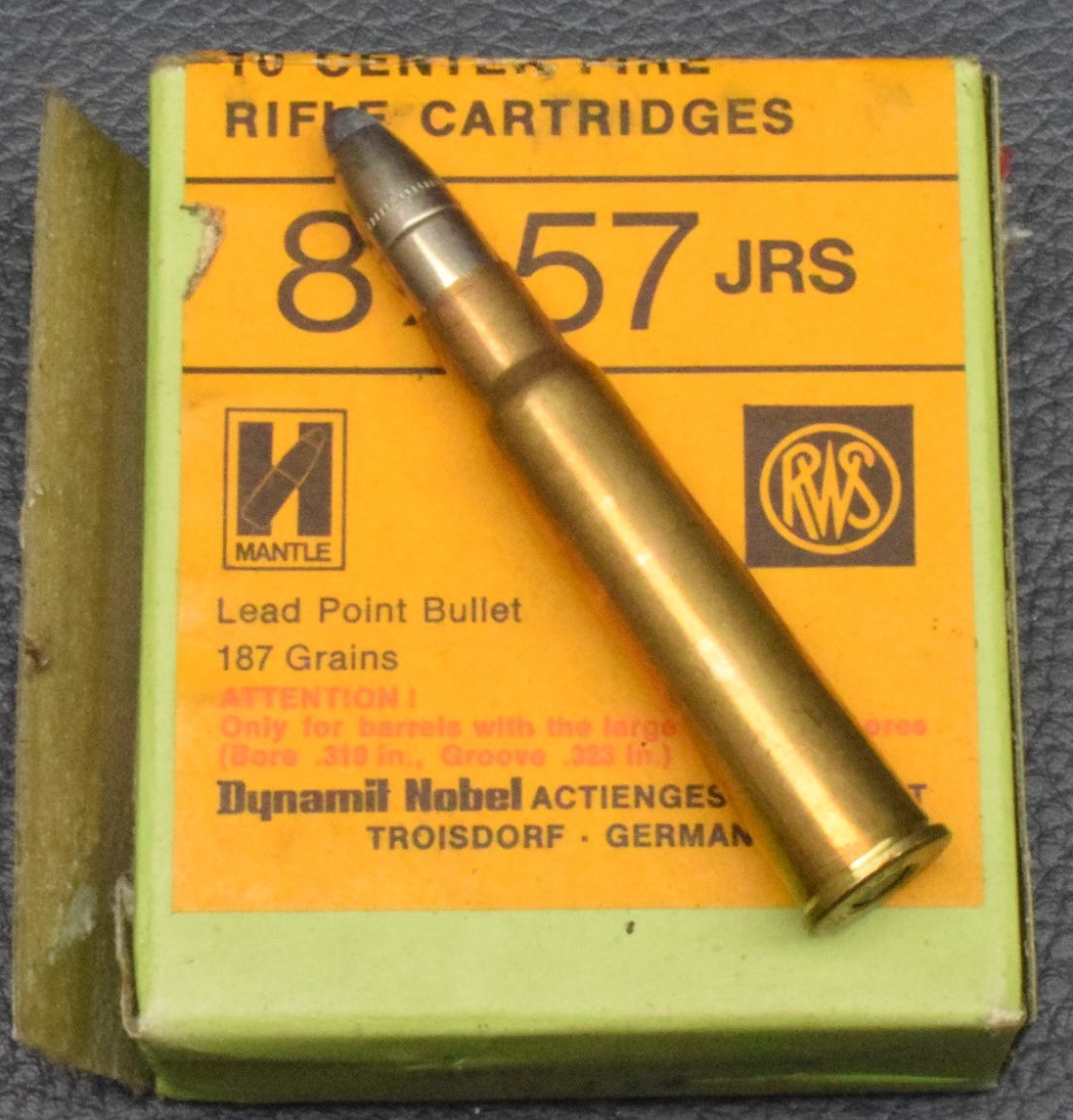 30 Patronen, RWS, H-Mantel, Kaliber 8x57 JRS, 12,1g/187gr. zum ...