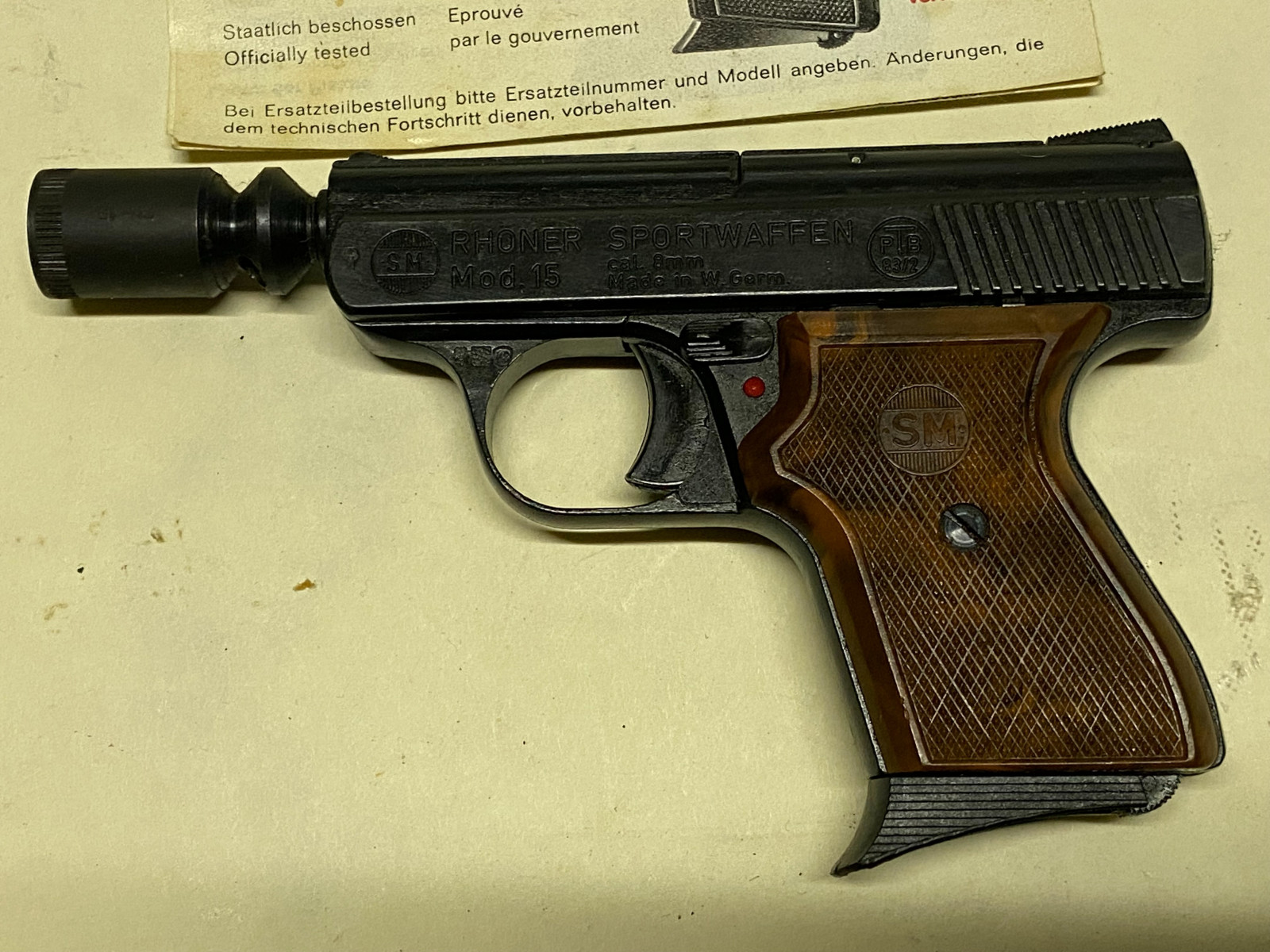 RHÖNER SM Mod.15 cal.8mmPTB83/2 - eGun