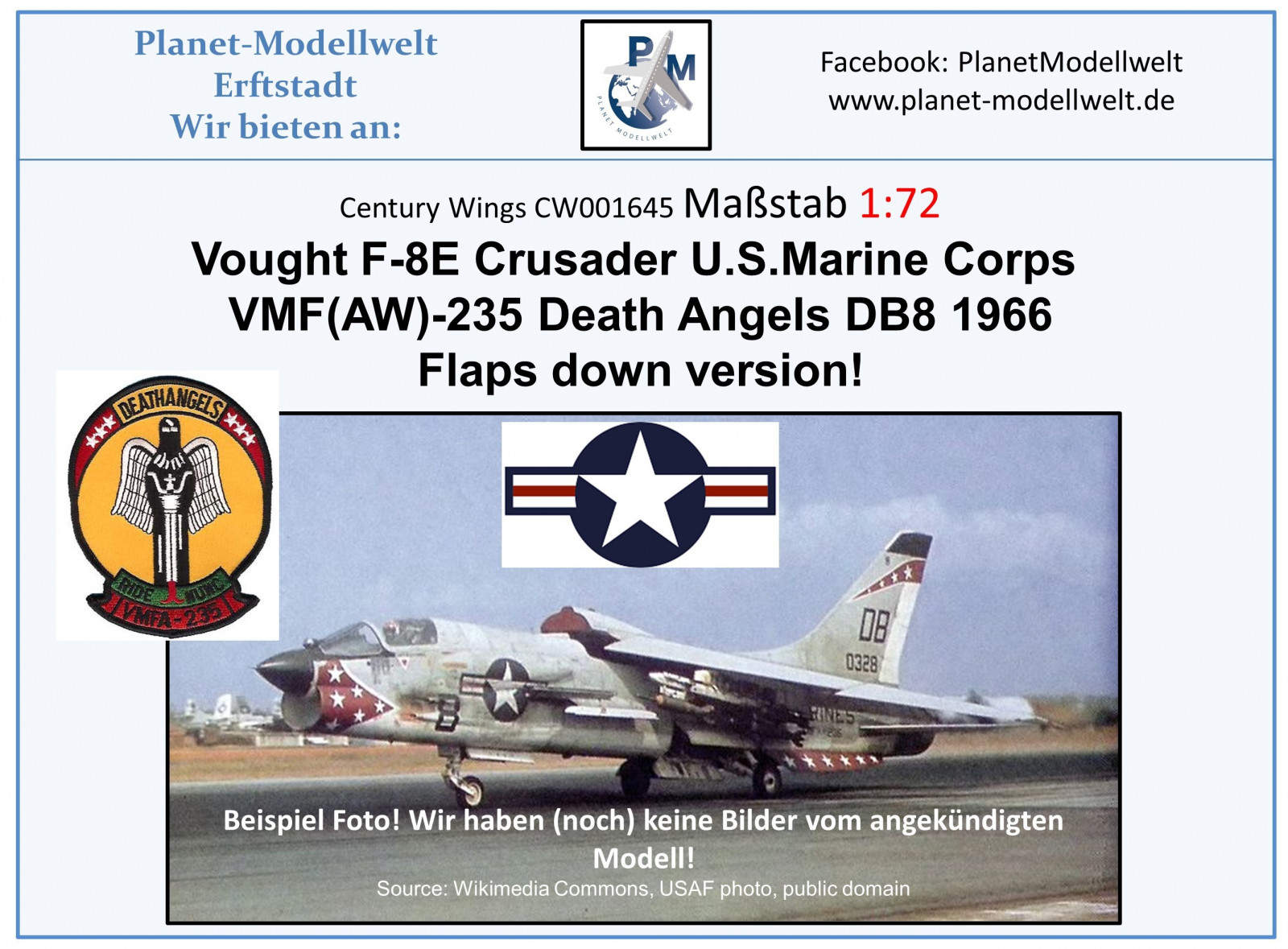 Cw001645 V Vought F 8e Us Marines Vmf 235 Db9 1966 Century Nur 129